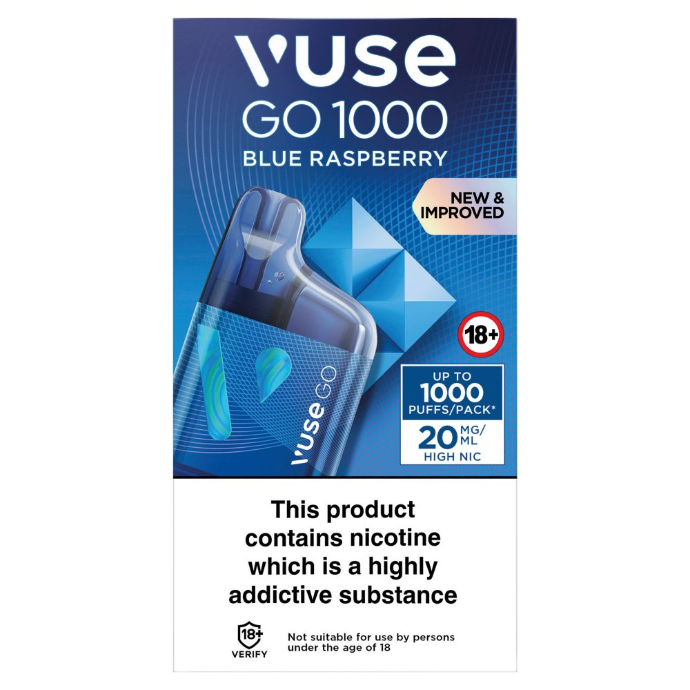 Vuse Go 1000 Box Blue Raspberry (G2ml × 10 × 1) – TROS