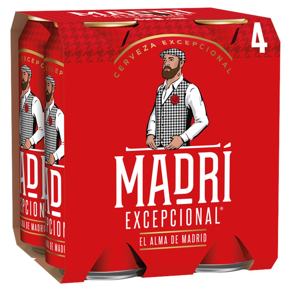 Madri Excepcional Premium Lager Beer Can (440ml × 6 × 1) – TROS